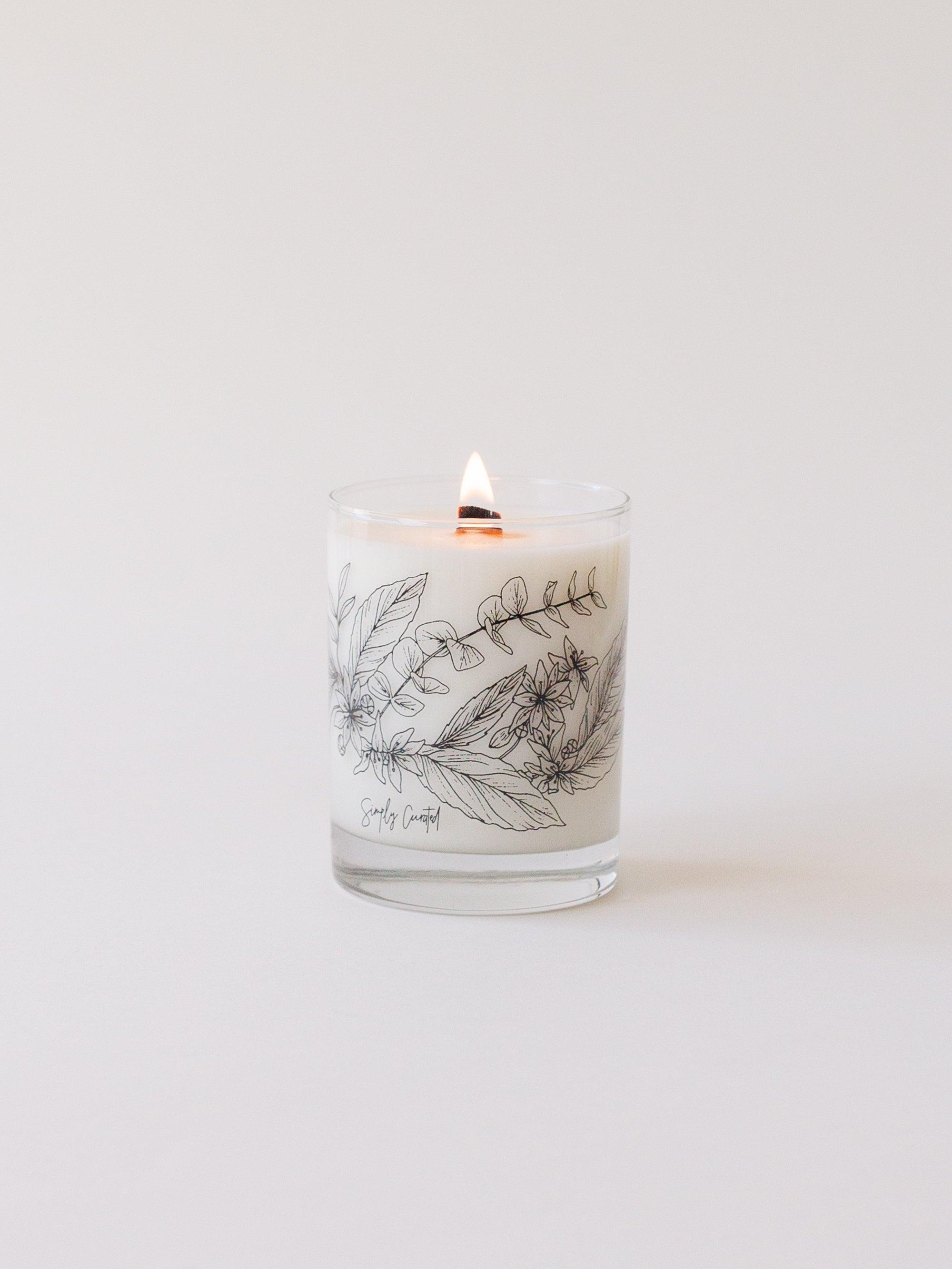 No. 02 Basil Eucalyptus - 12 oz Glass Botanical Candle – Simply Curated